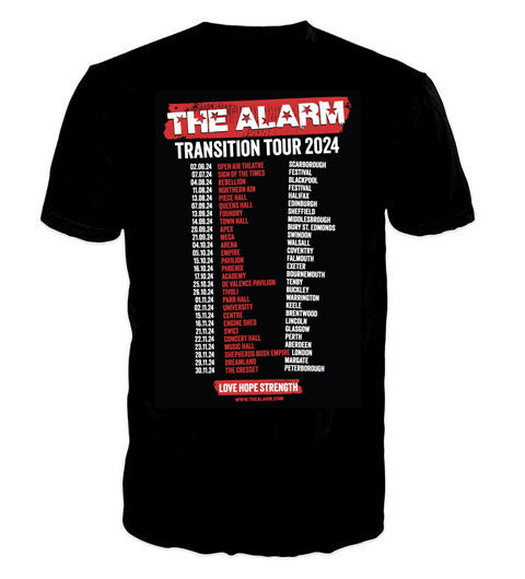 Transition Tour (RED) 2024 T-Shirt – THEALARM.COM - RECORD STORE / MERCHANDISE EMPORIUM
